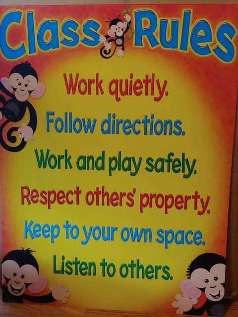 Classroom Rules Poster FOR SALE! - PicClick UK