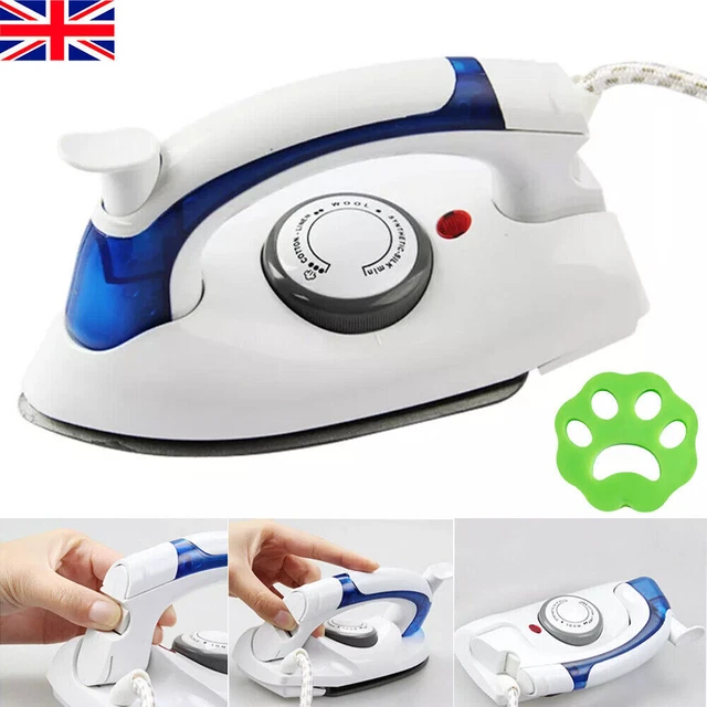 MINI TRAVEL IRON Adjustable Temperature Foldable Portable Travel Iron £ ...