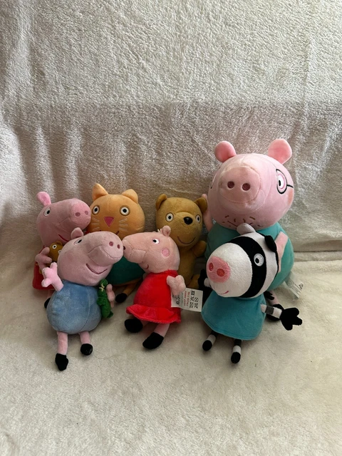 PEPPA PIG SOFT toy plush bundle zebra, cat dog, teddy and more £21.50 ...