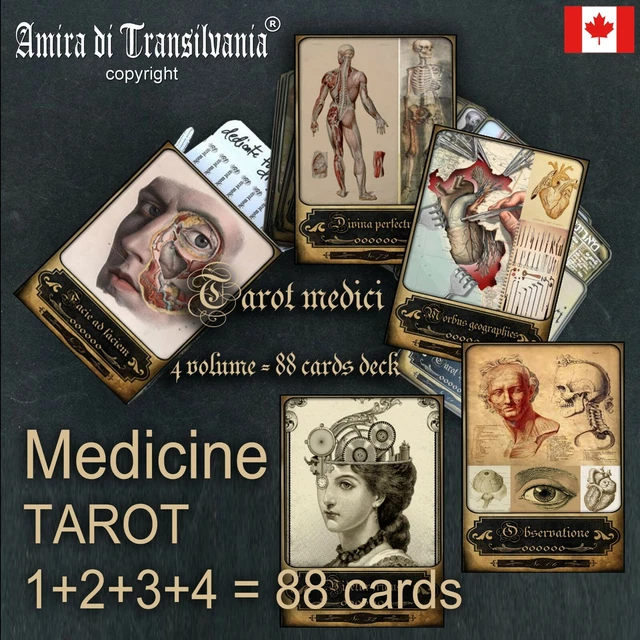 ANTIQUE ANATOMY VINTAGE tarot card cards deck medicine oracle surgery ...