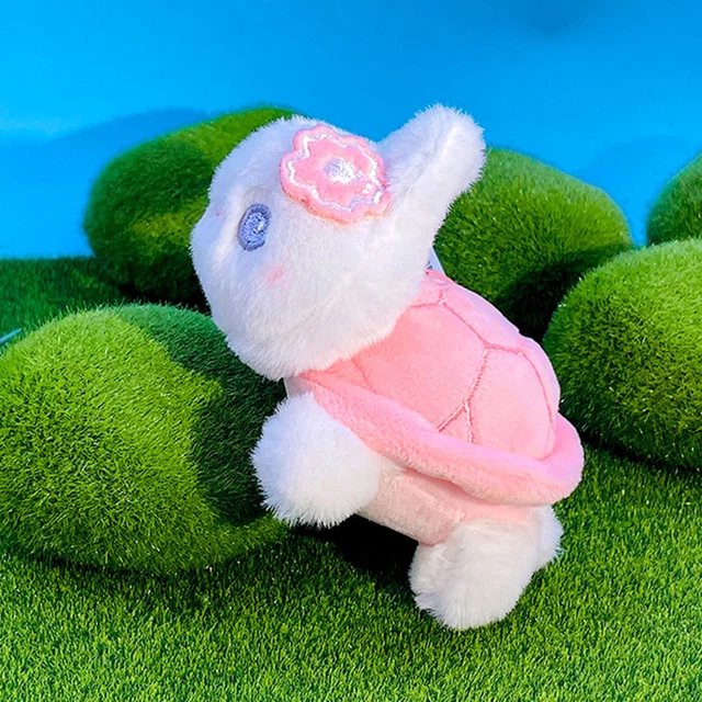 KEY RING CHARMS Cute Turtle Shell Bunny Plush Keychain Backpack Charm ...