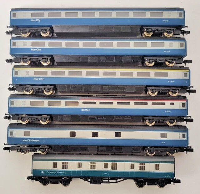 GRAHAM FARISH N Rake 6 Br Intercity Coaches Sleeper, Buffet, Express ...