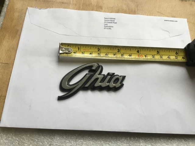 GENUINE FORD GHIA BADGE Emblem For Early Fiesta Escort Granada Sierra ...