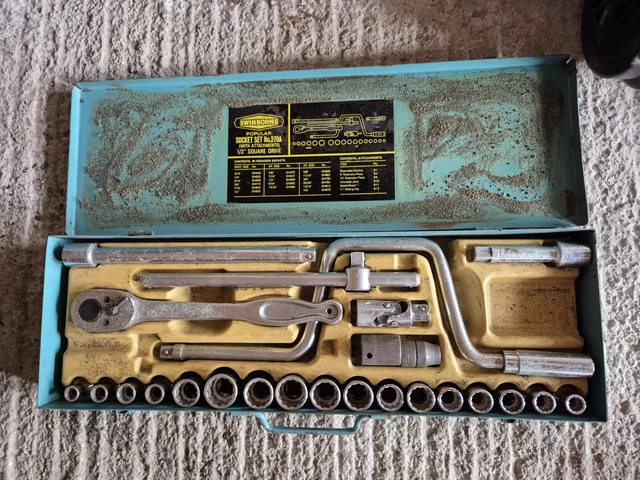SWINBORNE POPULAR SOCKET Set 270A 1/2" Square Drive Af & Metric 24 ...