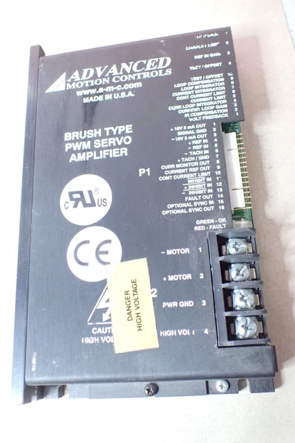 ADVANCED MOTION CONTROLS -- Brush Type PWM Servo Amplifier 12.5 Amp -- 25A20T $225.00 - PicClick AU