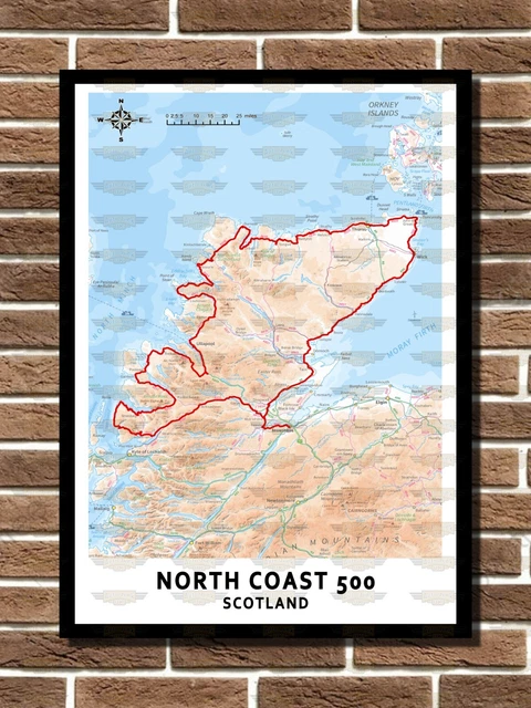 SCOTLAND NORTH COAST 500 NC500 Route Layout Metal Sign Garage Sign Wall ...