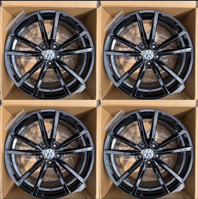 18& VW GOLF R Pretoria Style Alloy Wheels Gloss Black Golf MK5 MK6 MK7 ...