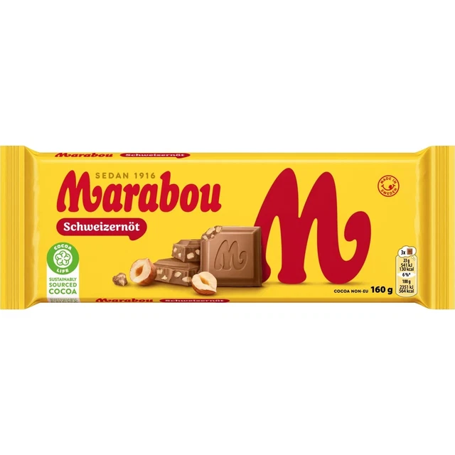 3X MARABOU SCHWEIZERNÖT 160g – Milk Chocolate with Hazelnuts $54.12 ...