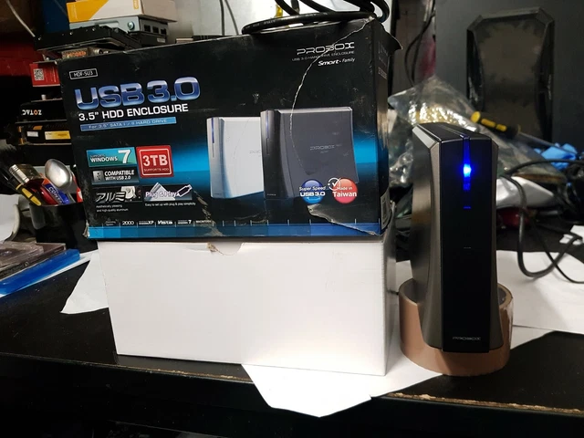 PROBOX HDF-SU3 USB 3.0 Portable HDD hard drive 3.5" SATA cables, New ...