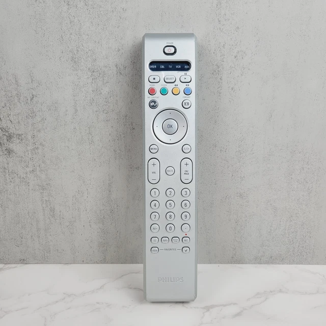 PHILIPS RC4346/01B TV Remote Control Silver Genuine OEM Original $9.99 ...
