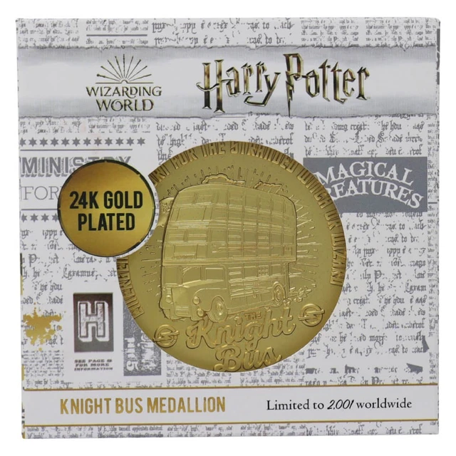 HARRY POTTER : Official 24k Gold Plated Knight Bus Medallion Ltd ...