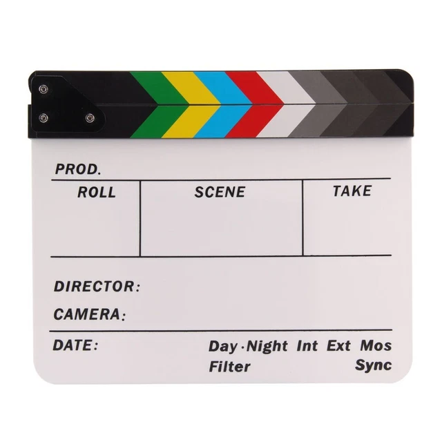 CREATIVE DIRECTOR FILM Clapboard Movie TV Cut Action Scene Clapper ...