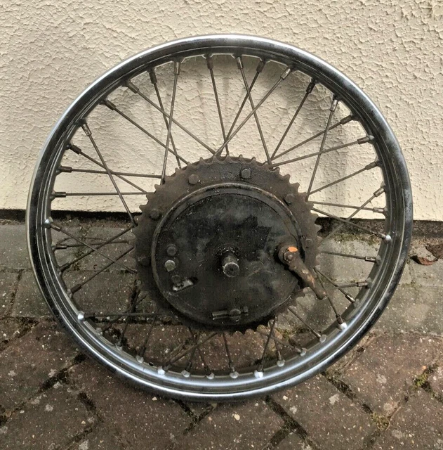 VINTAGE ARIEL C15/77A Rear Wheel Minus brake plate. Square Four VH VB W ...