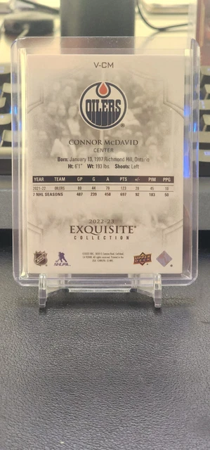 2022-23 UD BLACK Diamond Connor McDavid Exquisite Collection Gold /99 # ...
