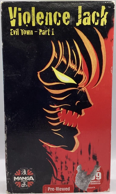 VIOLENCE JACK EVIL Town Part 1 Manga VHS 1996 Former Blockbuster **Buy ...