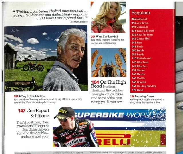 TWO WHEELS MOTORCYCLE 2 magazine December 2009 BIKE OF THE YEAR BMW ...