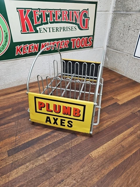 ORIGINAL PLUMB AXES Store Display Rack Signs Antique $500.00 - PicClick