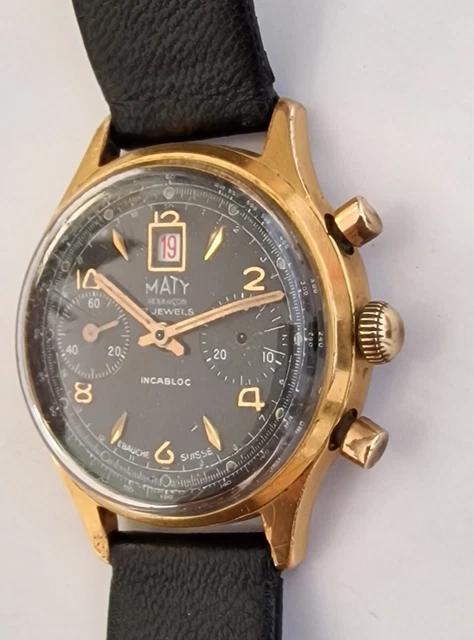 MONTRE CHRONOGRAPHE ANCIENNE Maty Watch Vintage EUR 204,00 - PicClick FR