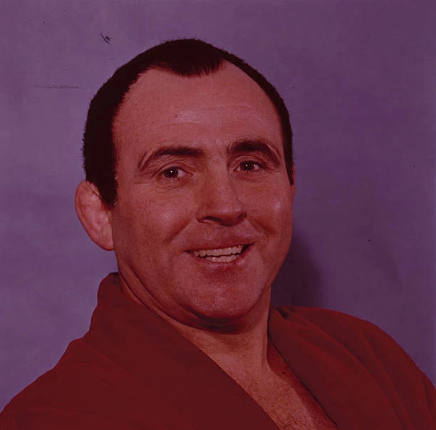 PROFESSIONAL WRESTLER MICK Mcmanus Posed Wearing A Red Robe 1965 Old ...