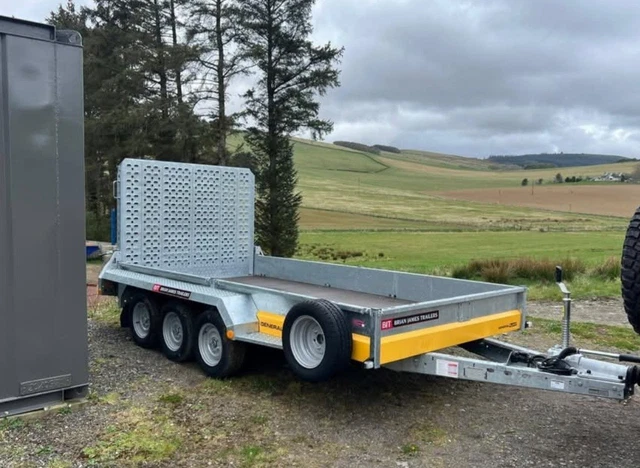 BRIAN JAMES GENERAL Purpose Plant Trailer 3.6m x 1.8m Tri Axle with ...