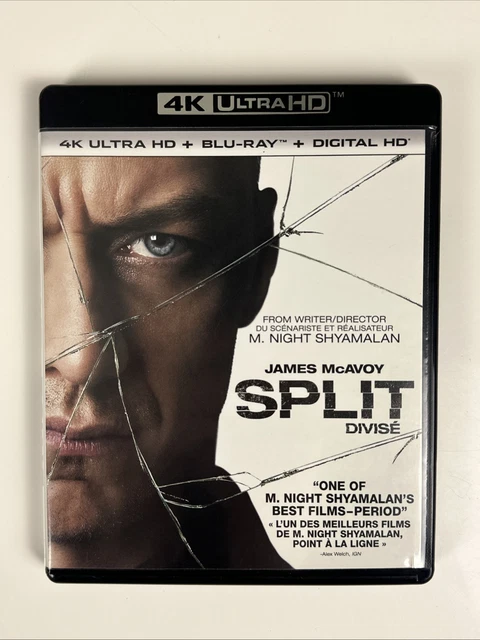 SPLIT (4K ULTRA HD + Blu-Ray, 2016) James McAvoy - Shyamalan $10.00 ...