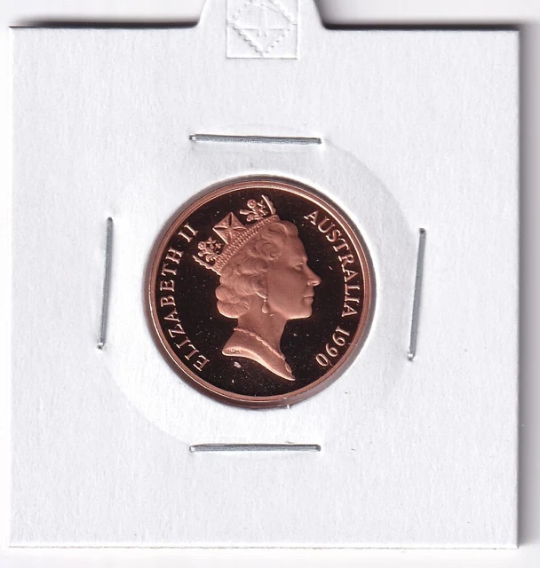 AUSTRALIAN PROOF: 1990 2 Cent Coin In 2X2 Holder... ... .. EUR 15,28 ...