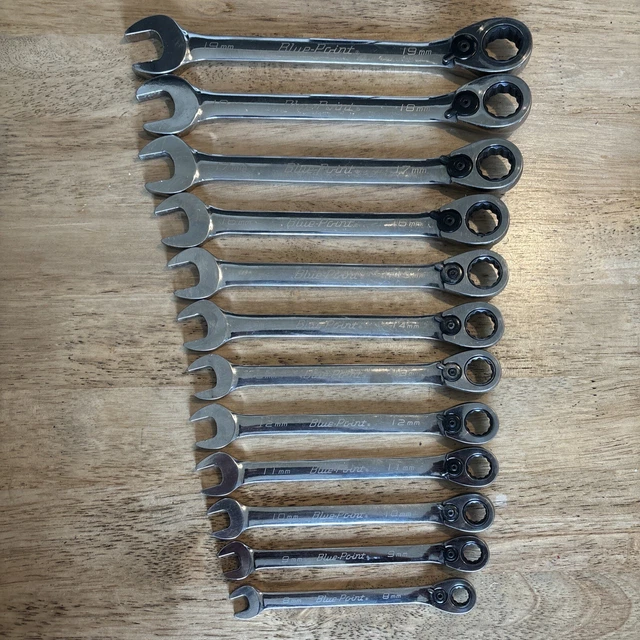 BLUE POINT 12PC Metric Ratcheting Combination Wrench Set 12PT BOERM712 ...