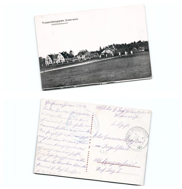(B98268A203) Grafenwöhr Reservelazarettstempel nach Ingolstadt Res ...