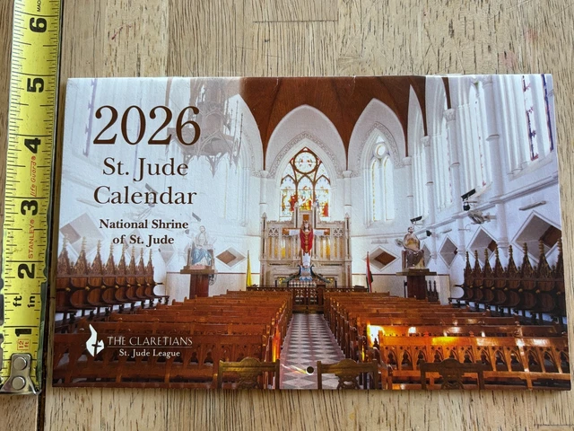 NATIONAL SHRINE OF St. Jude- The Claretians- 2026 SMALL Wall Calendar ...