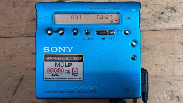 SONY MZ-R900 BLUE Minidisc MD Walkman Player Recorder - Boxed £229.99 ...