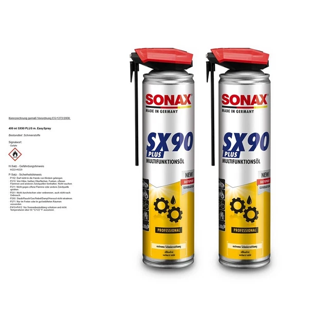 SONAX 2 X 400 ml SX90 PLUS M. EASYSPRAY ANTIROUILLE LUBRIFIANT HUILE MULTIFONCTION EUR 20,90 ...