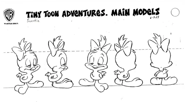 TINY TOON ADVENTURES Character SIZE COMPARISON Model Sheet Archival ...