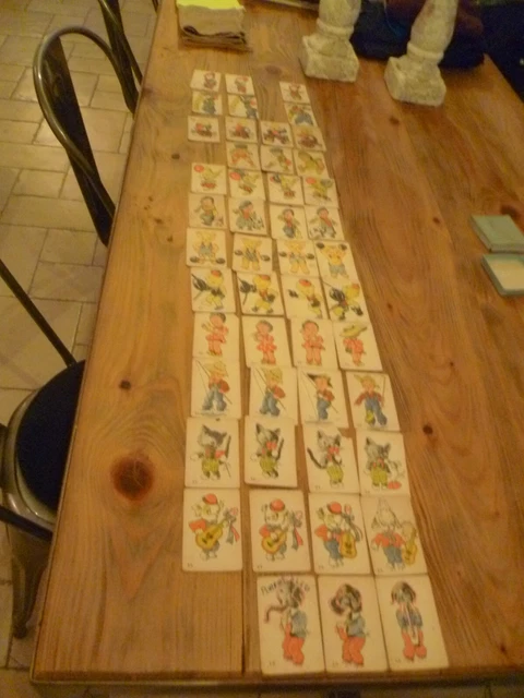 TRES ANCIEN JEU de cartes style 7 familles vintage cards incomplet EUR ...