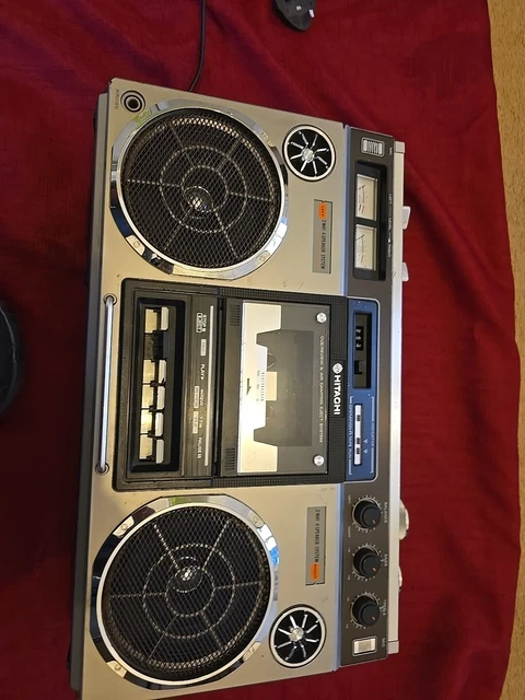 RETRO VINTAGE HITACHI TRK-8155E Ghetto Blaster Boombox. FULL Working £ ...