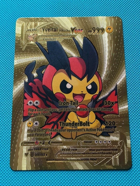 PIKACHU POKEMON YVELTAL Cosplay Carte Holo Prism Manga Anime Kawaii ...