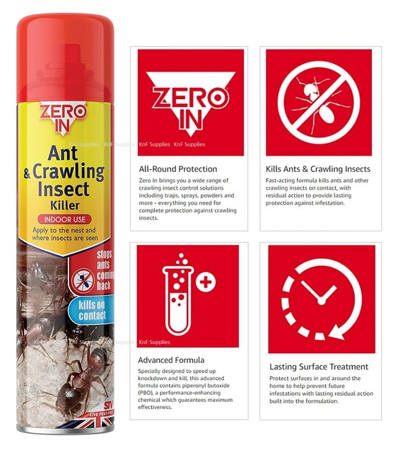 STV ZERO IN Ant and Crawling Insect Killer Spray Destroys Nest and ...