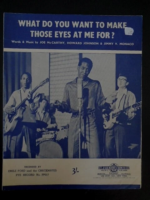 EMILE FORD & Checkmates "What Do You Want To Make Those Eyes At Me For ...