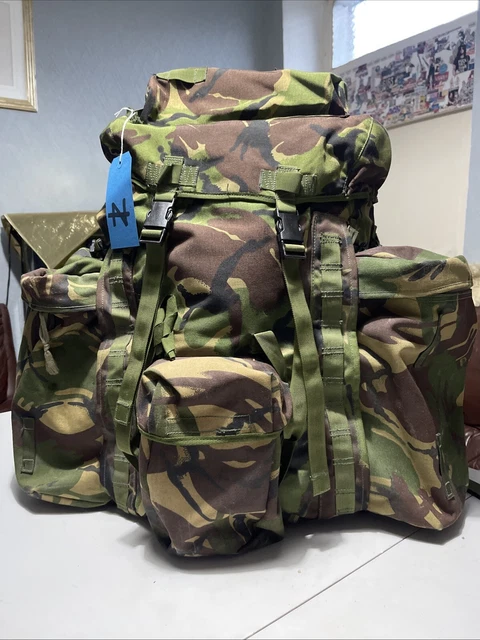BRITISH ARMY ISSUE Rucksack + Frame Short Convoluted Back DPM + Side ...