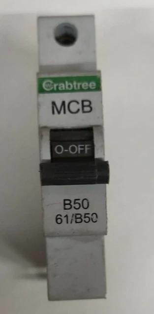 CRABTREE STARBREAKER MCB 50 Amp Single Pole Breaker Type B 50A 61/B50 Series 4 EUR 15,21 ...