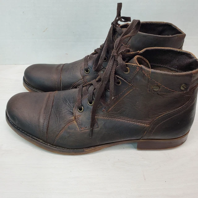 BULL BOXER BROSUS Chukka Brown Leather Boots Mens 12 Lace Distressed ...