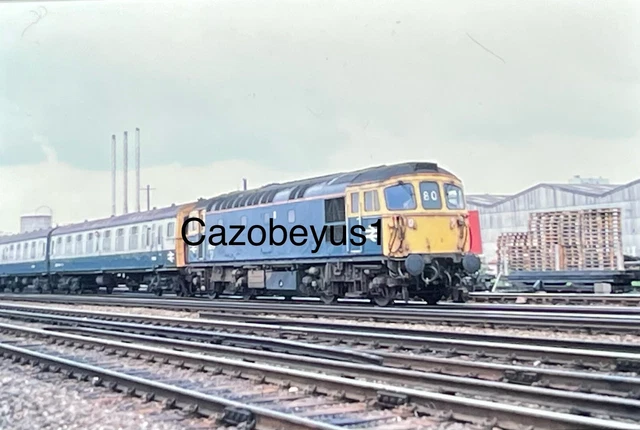 ORIGINAL 35MM TRAIN Diesel / Electric Class 33 33117 @ Basingstoke 4-10 ...