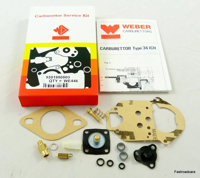 KIT DE SERVICE Weber 34 Ich/Ict Carb/ Carburateur Original We446 EUR 30 ...