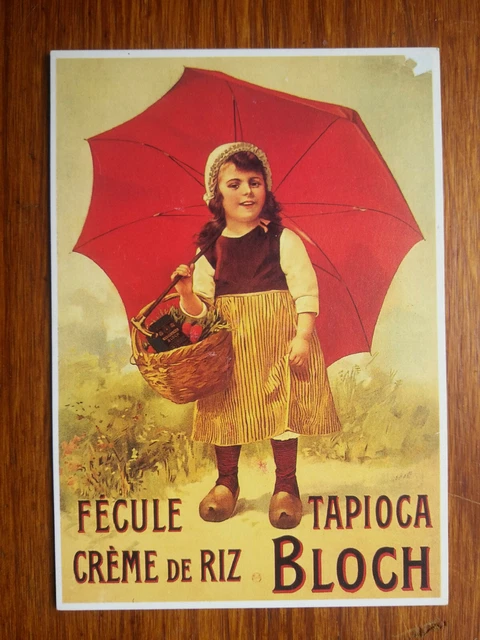 BLOCH TAPIOCA FECULE RIZ french publicité carte postale advert postcard ...
