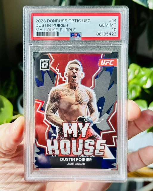 2023 DONRUSS OPTIC UFC Dustin Poirier My House Purple Holo Prizm Graded ...