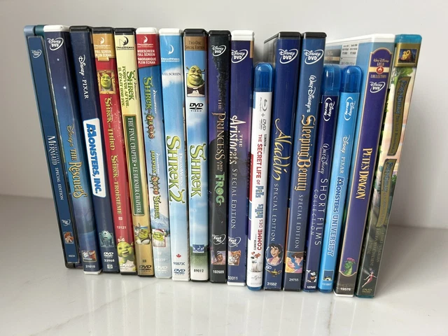 LOT #1 - 17 Animated Family Movies DVD/Blu Ray Shrek Monsters Inc ...