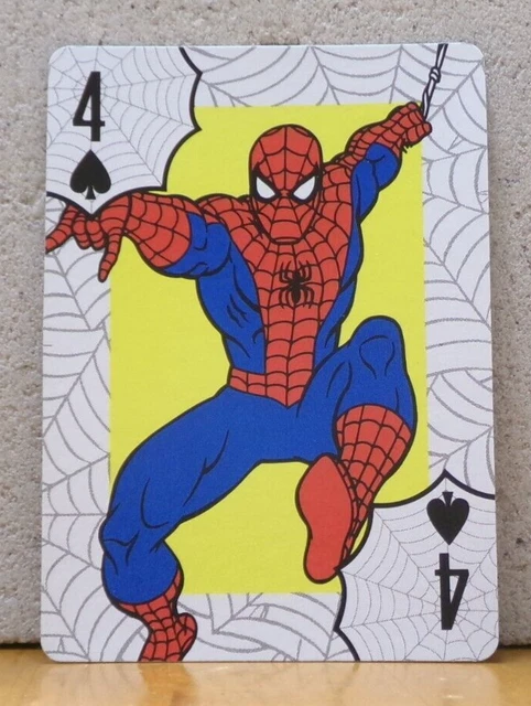 VINTAGE SPIDER-MAN CARTOON Series Trading Playing Card 4 Of Spades ...