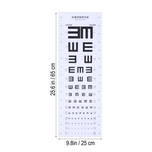 CHARTS FOR EXAMINATION Visual Test Measure Height Cartoon £6.85 ...