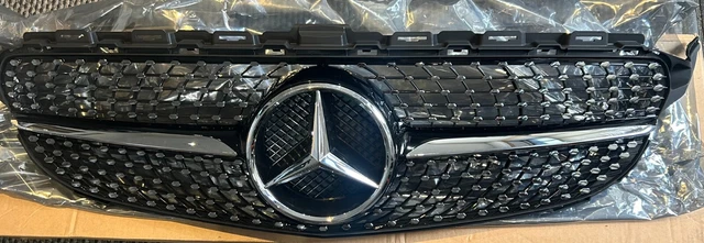 MERCEDES C CLASS W205 Amg Genuine Front Bumper Diamond Grill &Badge ...