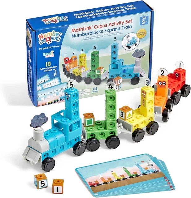 HAND2MIND NUMBERBLOCKS EXPRESS Train MathLink Cubes Activity Set ...