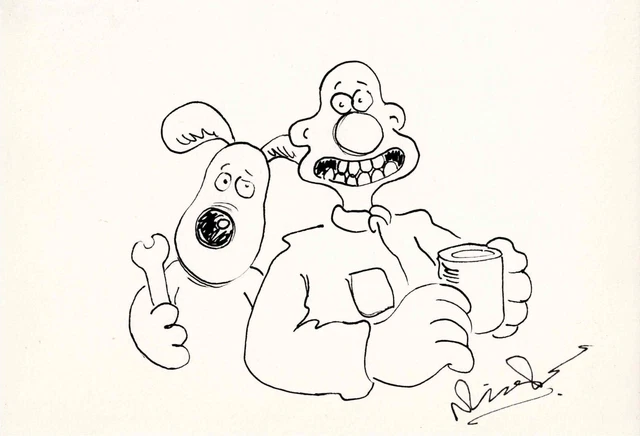 WALLACE AND GROMIT original drawing Nick Park £550.00 - PicClick UK